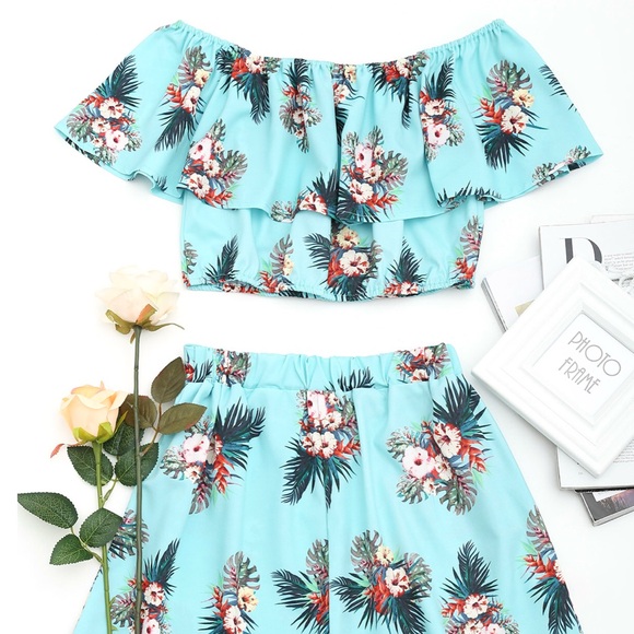YZ | Dresses | Super Cute Two Piece Summer Off Shoulder Set | Poshmark
